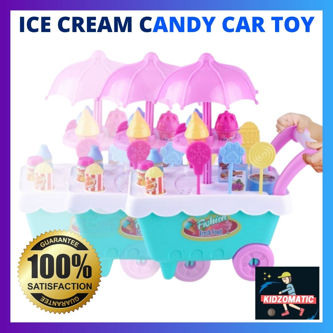 KIDZOMATIC | Mini Ice Cream Candy Car Toy Sweet Dessert Cart for ...