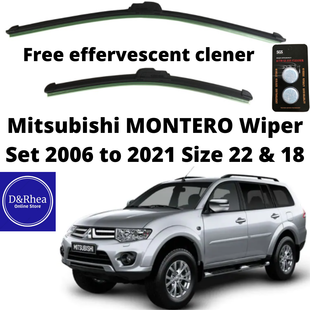 WIPER BLADE SET FOR Mitsubishi MONTERO 2006 to 2021+ (FREE) CAR ...