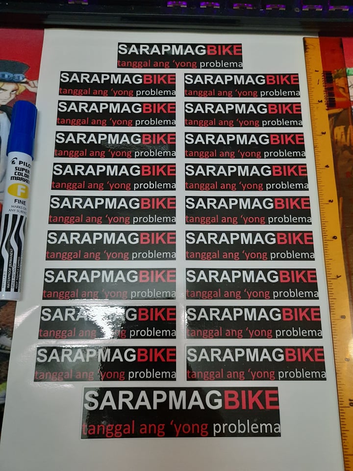 Sarap Magbike Tanggal ang iyong Problema Stickers, Sarap Magbike ...
