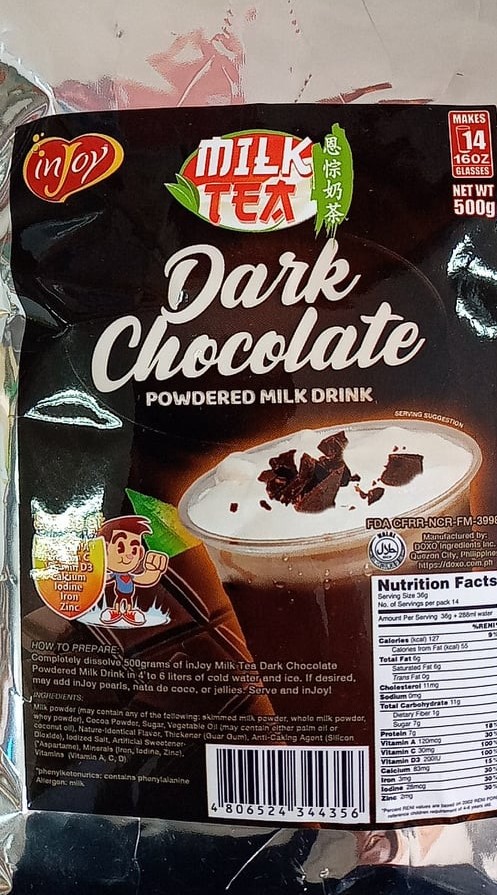 Injoy Dark Chocolate Milk Tea 500g | Lazada PH