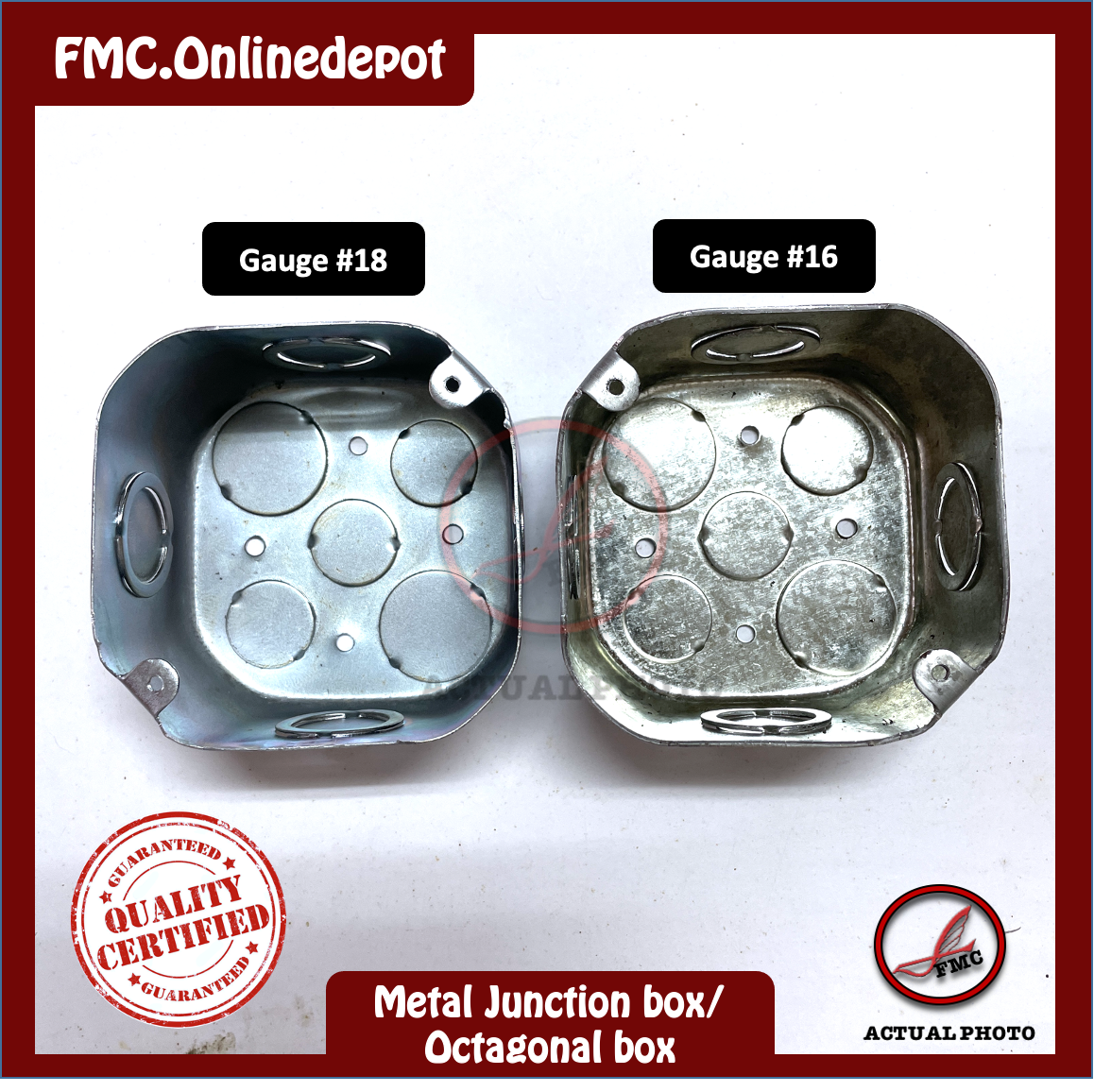  5 Sets Metal Junction Box Octagonal Box Ga 16 Or 18 Electrical