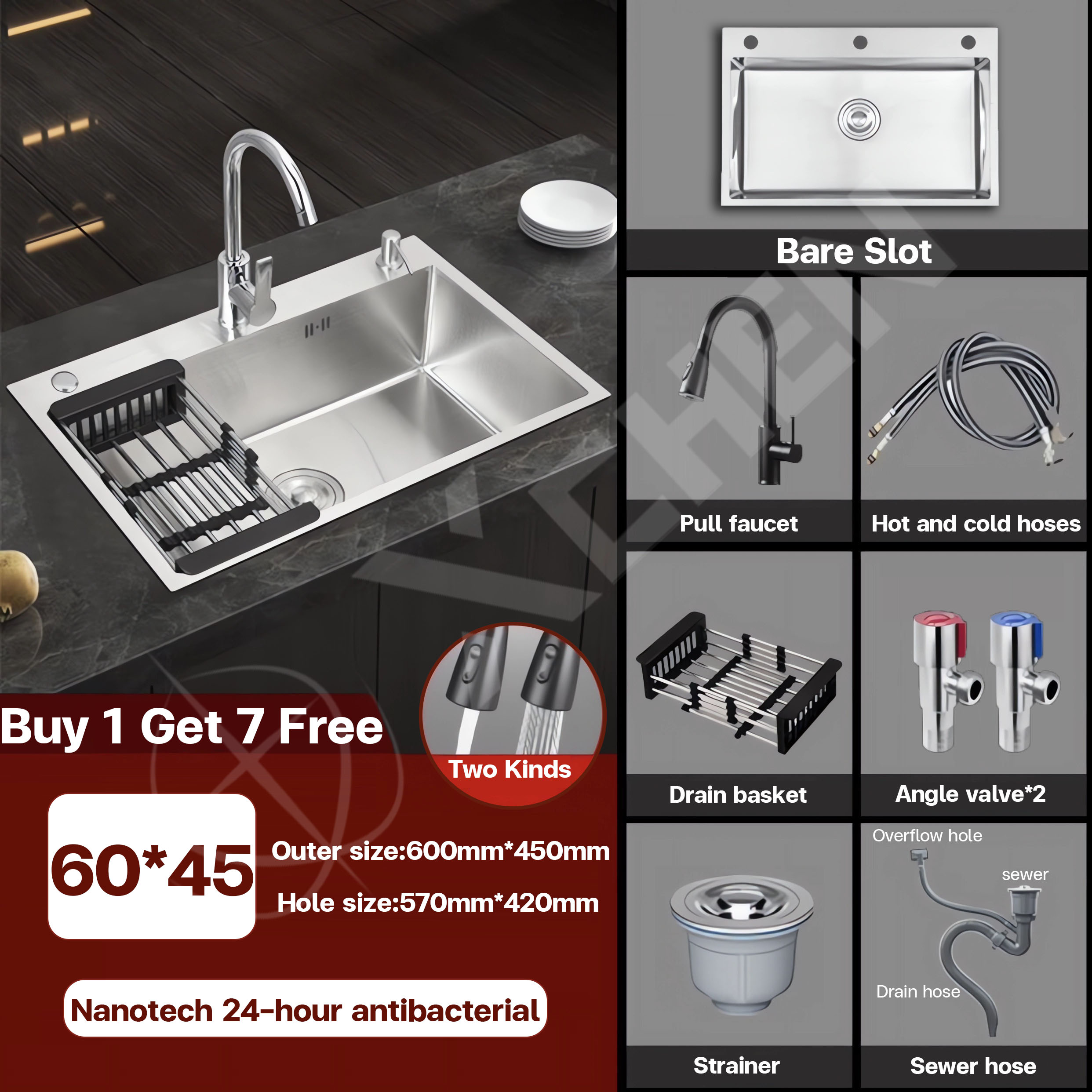 🔥Stainless steel 316🔥JUMEILA Stainless kitchen sink German quality sink ...