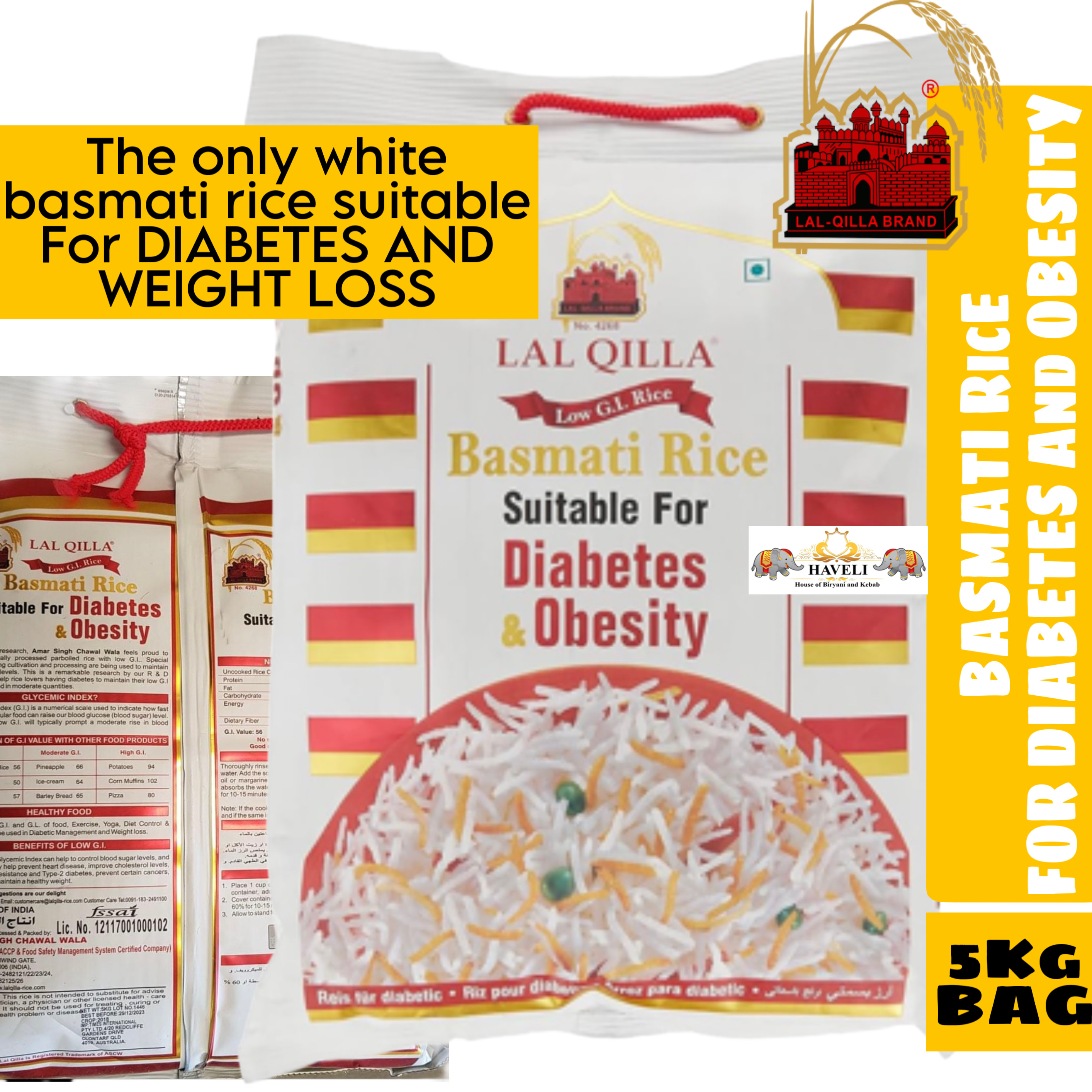 Lal Qilla 5kg Diabetes Basmati Rice For Obesity | Lazada PH
