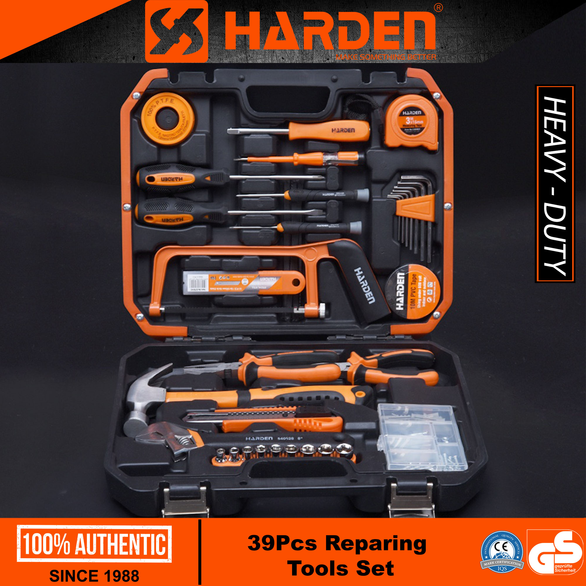 Harden 511039 39Pcs Reparing Tools Set Hand Socket Tool Set WIth Blow ...