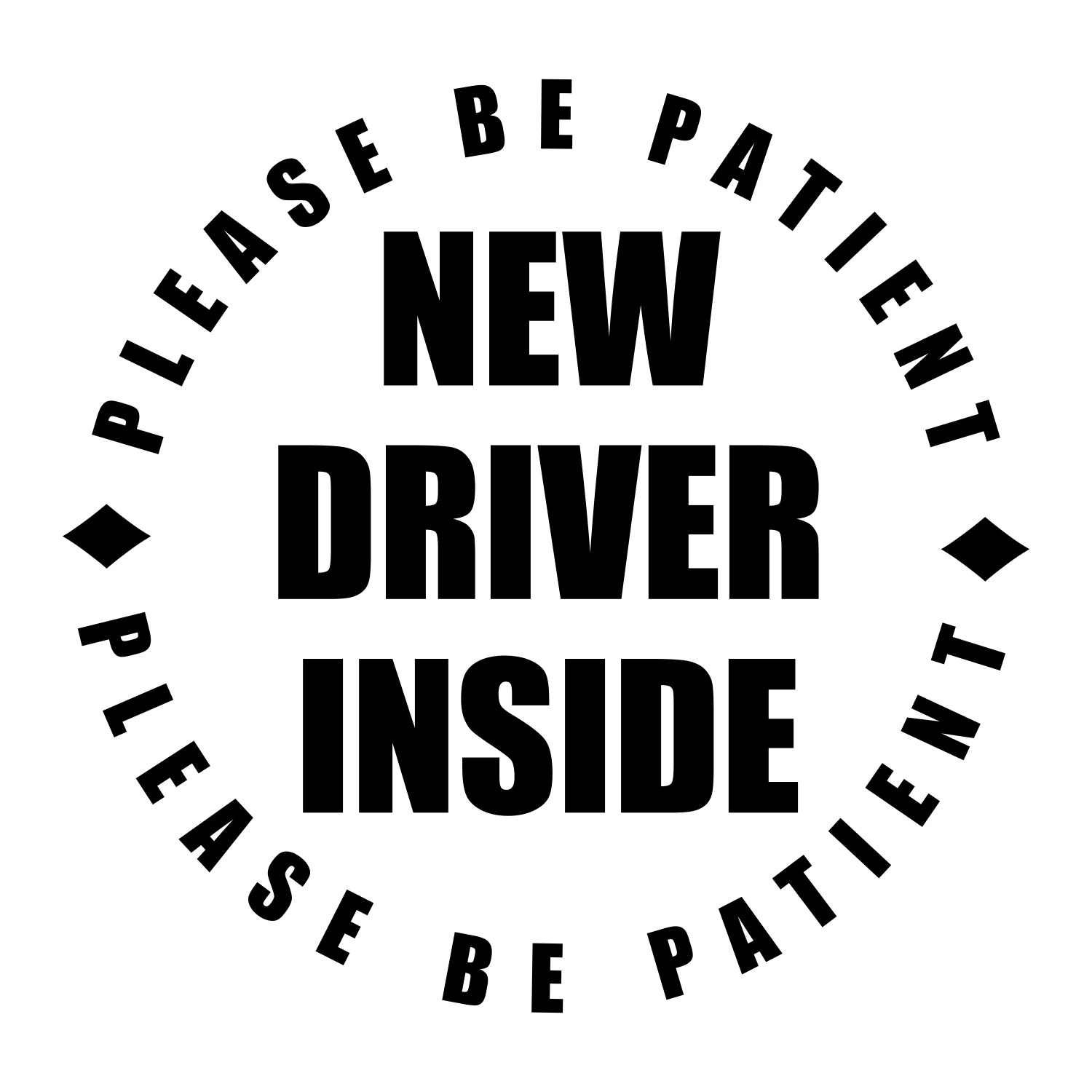 Car Decal Sticker "NEW DRIVER" 15 x 15 cm | Lazada PH