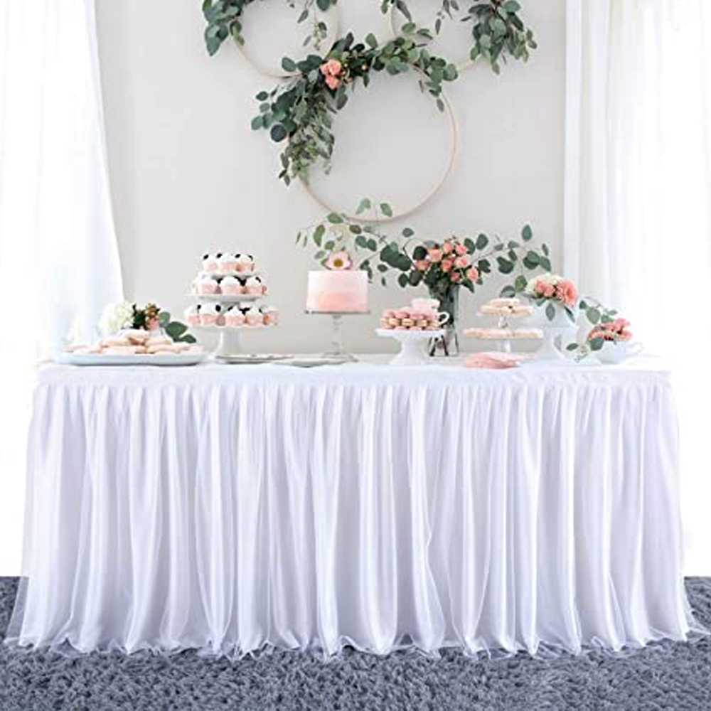 MaiMai 30 Yards DIY Tulle Table Skirt Party Decor 30 yrd Table Curtain ...