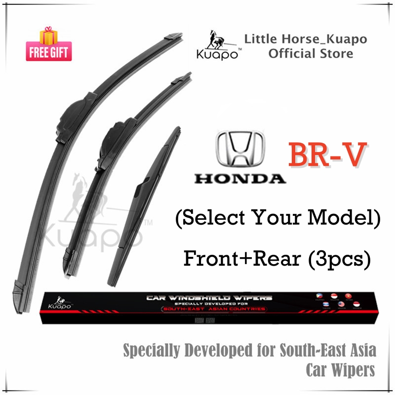 (Front+Rear 3pcs) Honda BRV Wiper Blade Set for (Select Your Model) BR ...