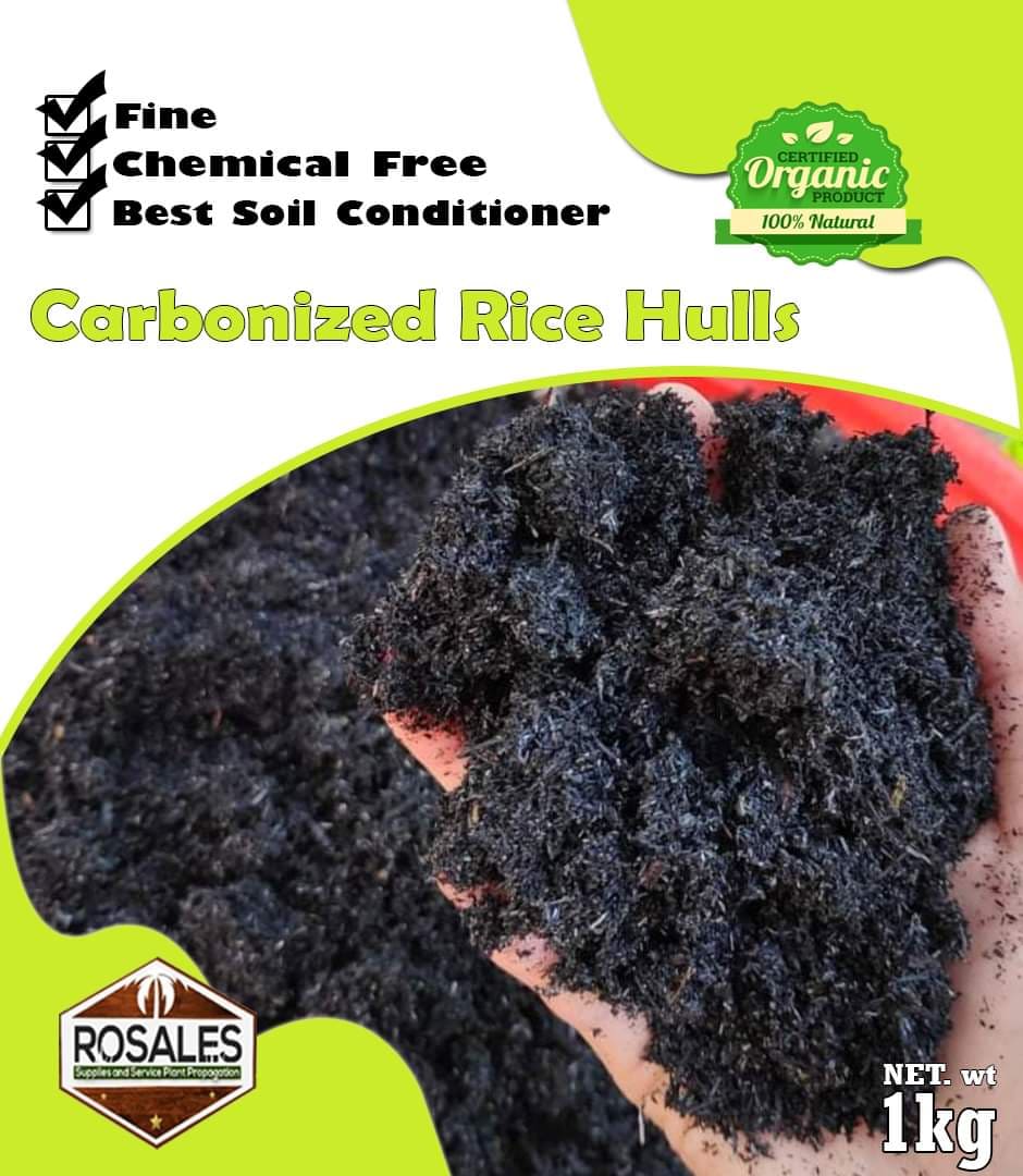 ( 1kg ) Carbonized Rice Hull (CRH) Sunog na Ipa ng palay as Organic ...