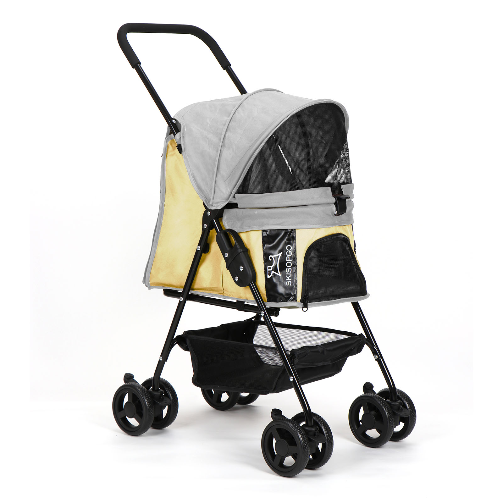 SKISOPGO Pet Stroller Cat Dog Stroller for Medium Small Pet with ...