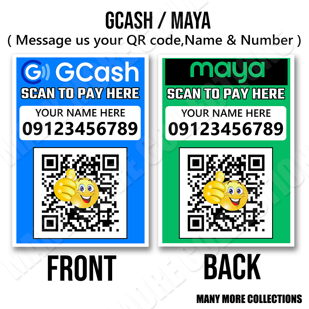 Gcash Maya QR Code | Laminated Signage | Lazada PH