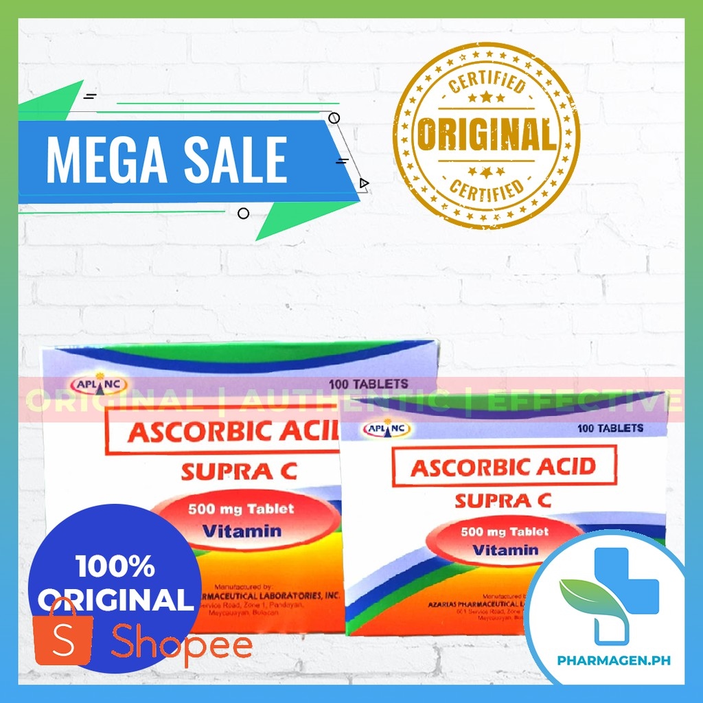 VITAMIN C ASCORBIC ACID 500MG SUPRA C 100 TABLETS | Lazada PH
