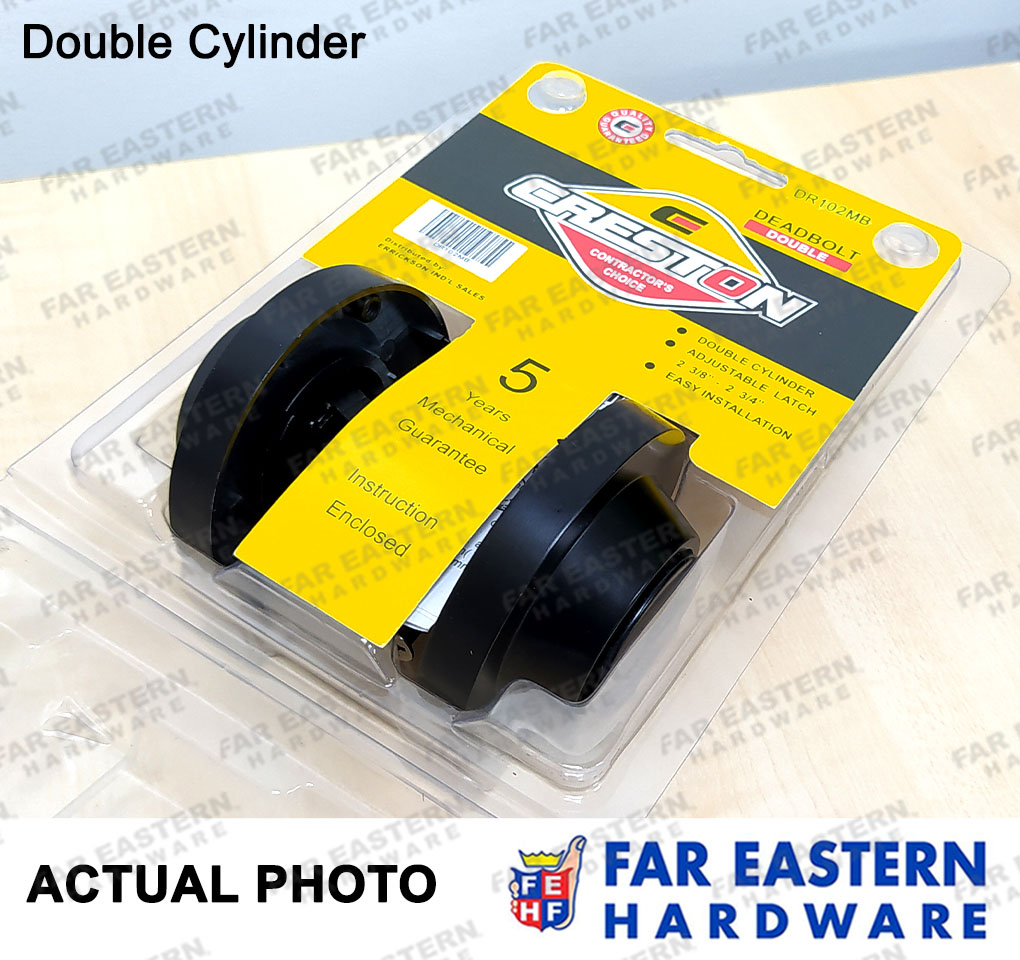 CRESTON Dead Bolt Single | Double Cylinder Deadbolt Door Lock Matte ...
