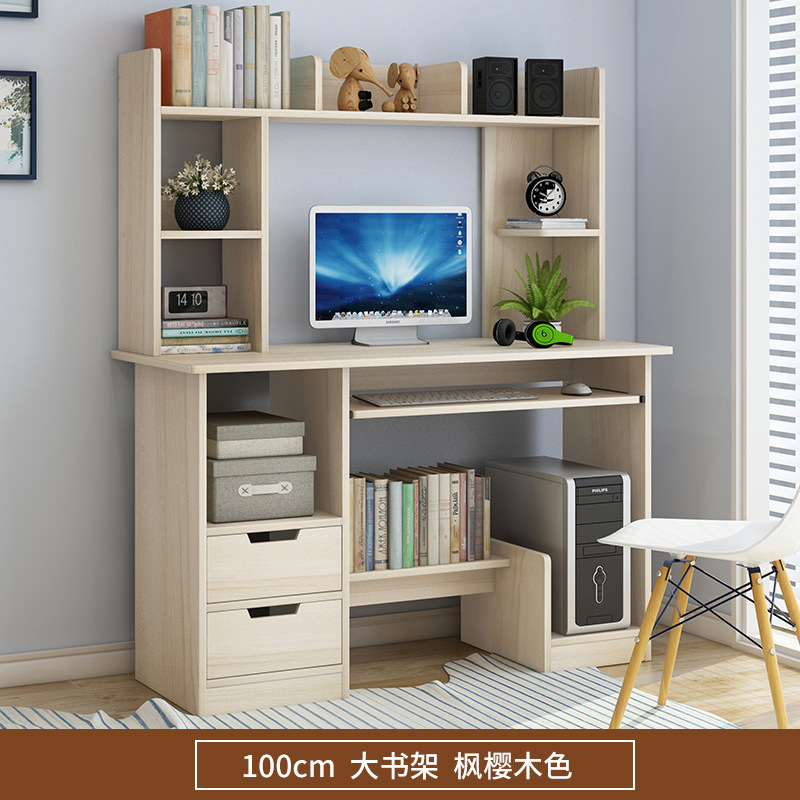 Study Table Bookshelf Office Computer Desk With Drawer Computer Table Office Desk for Desktop ...