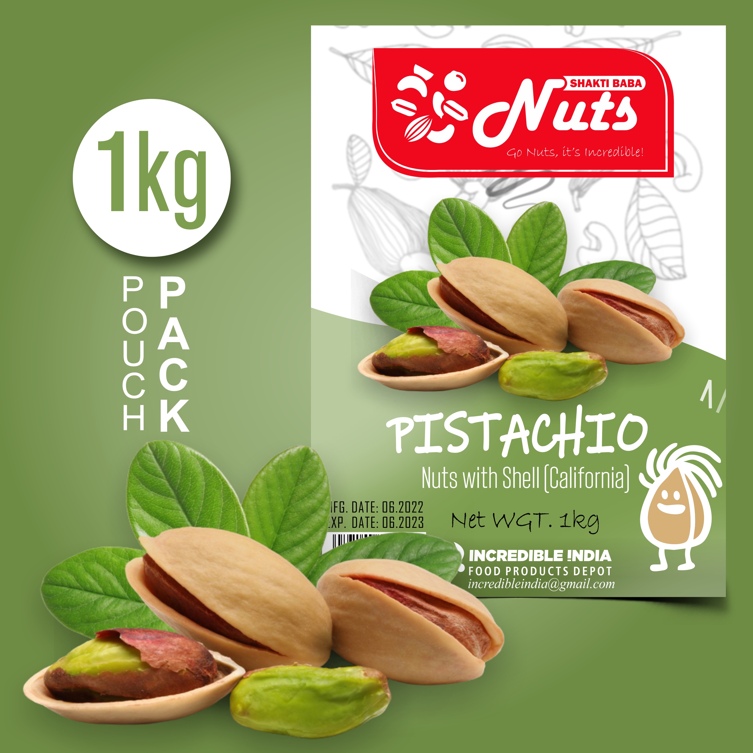 Shakti Baba Nuts-Pistachio Nuts with Shell Califonia 1kg | Lazada PH