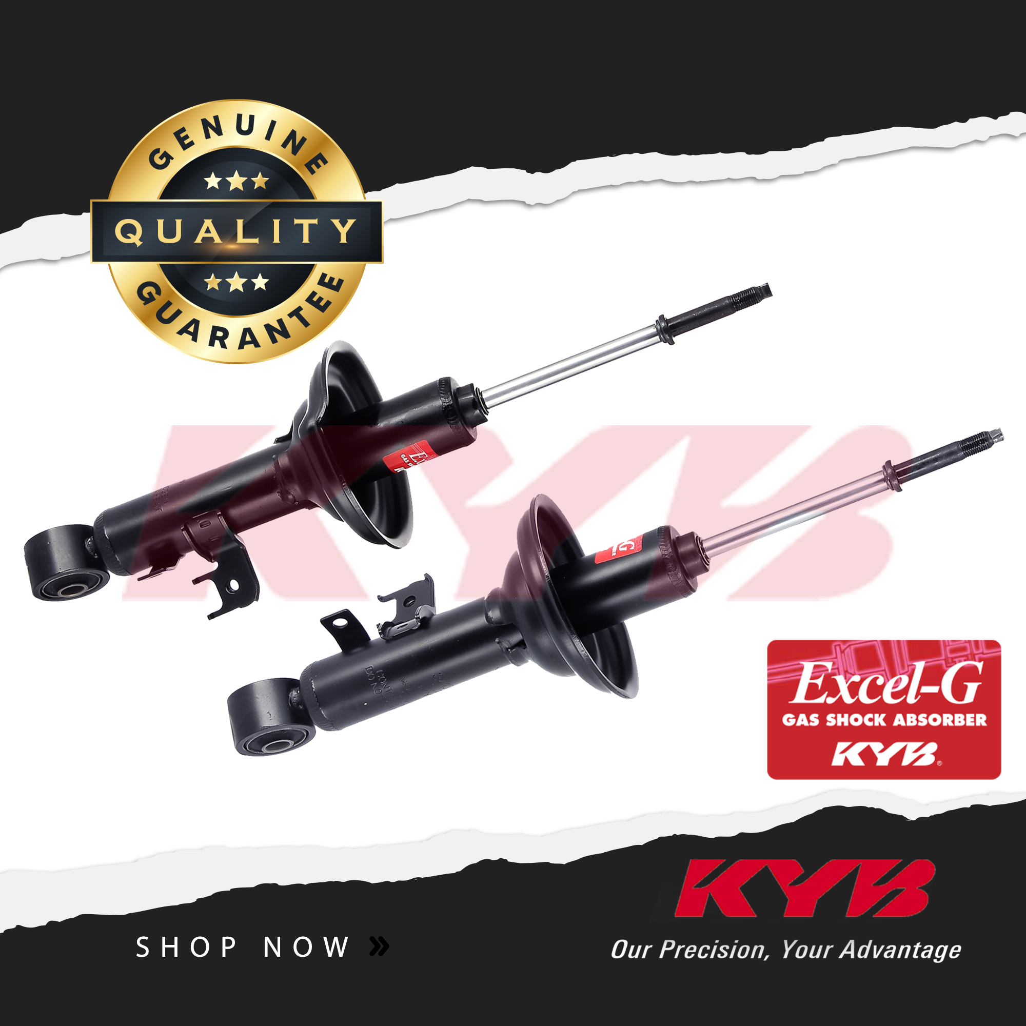KYB KAYABA (2pcs) Excel-G Shock Absorber for Toyota Hilux 2005-2015 ...