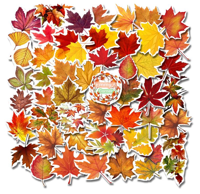 Autumn leaves Sticker Set (50 pcs.) | Lazada PH