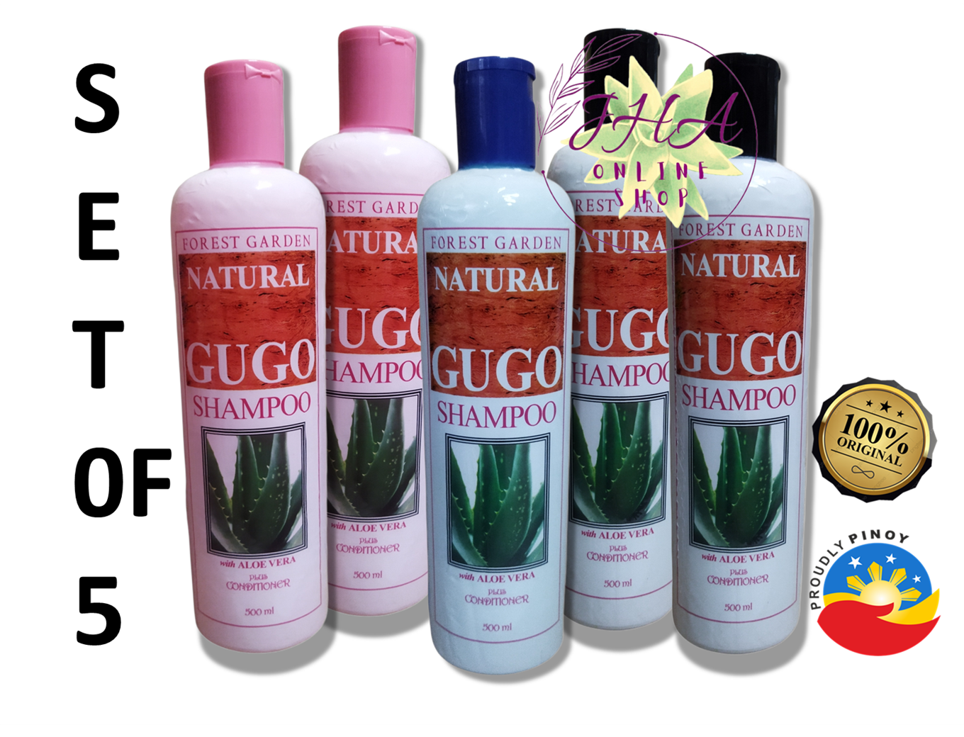 GUGO shampoo Set of 5 / Gugo Strengthening Shampoo / Improves Scalp ...