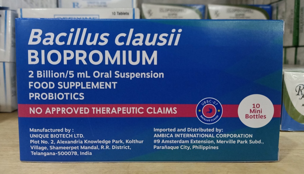 Bacillus Clausii 2billion/5ml Oral Suspension - Biopromium 10's ( Pro ...