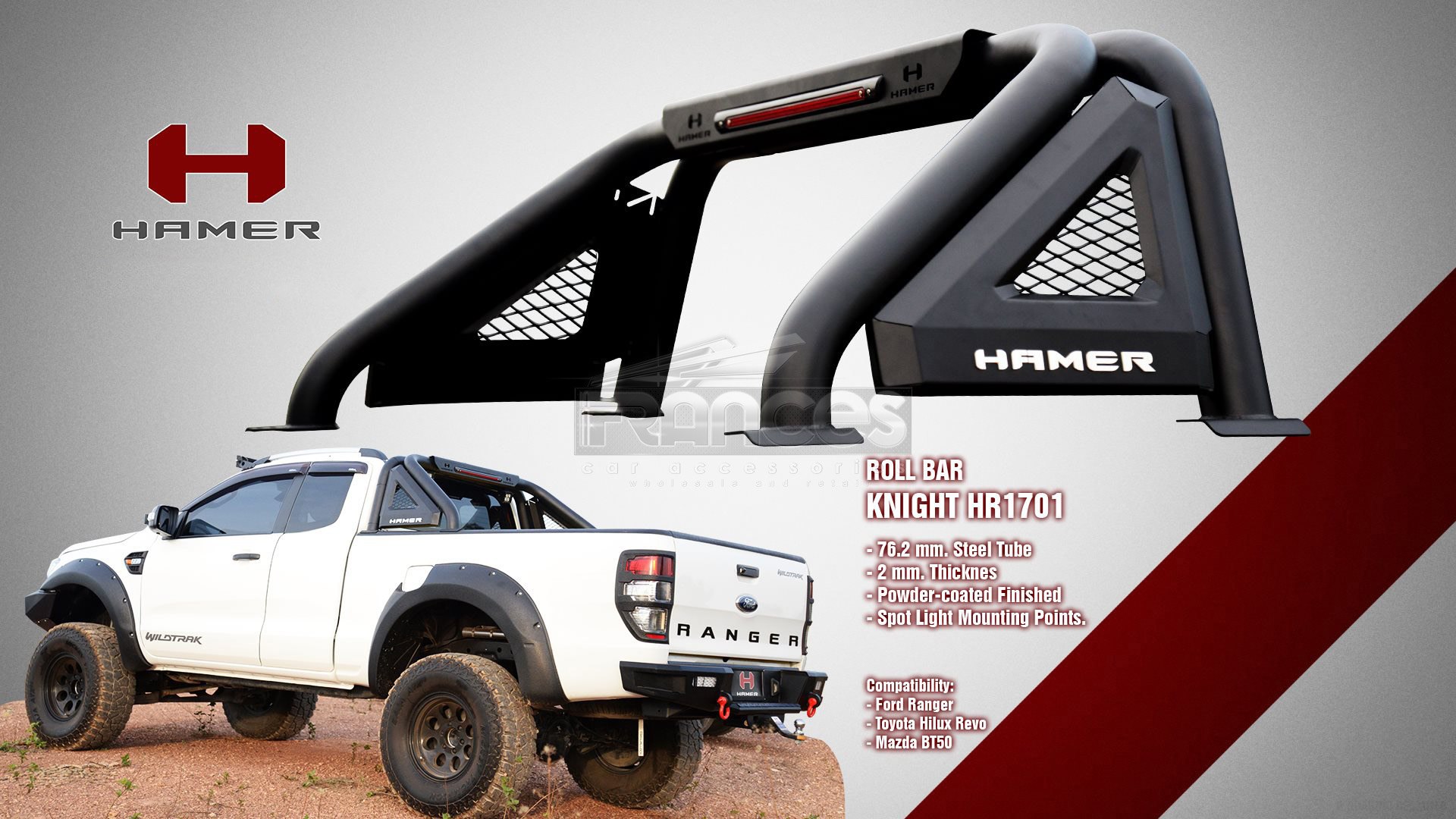 Knight Serries Original Hamer Rollbar Hilux / Vigo / Ranger / Raptor ...
