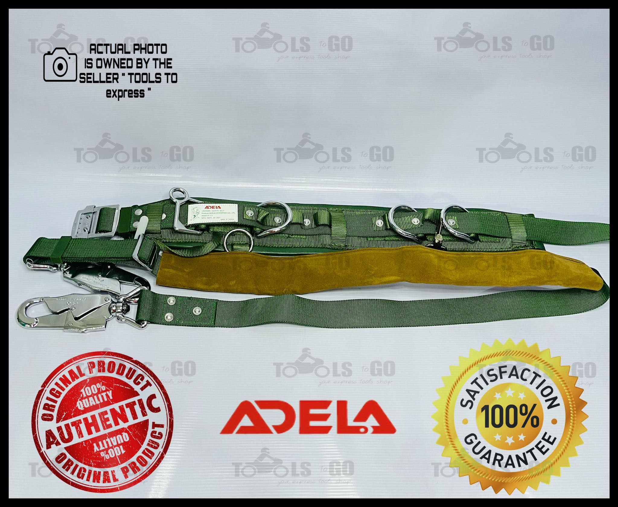 ORIGINAL ADELA H-117 Lineman Climbing Waist Position Safety Belt Fall ...