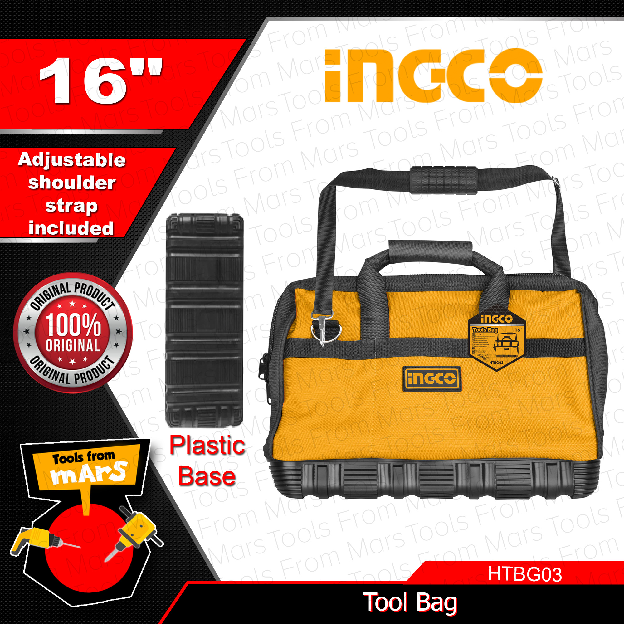 INGCO Tool Bag Storage 16" HTBG03 •TOOLS FROM MARS• IHT | Lazada PH
