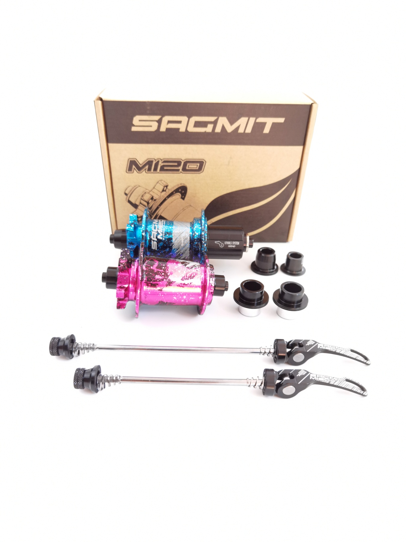 BKAT Sagmit M120 32H 6 Pawls 120 Clicks Sealed Bearing Bicycle Hub w ...