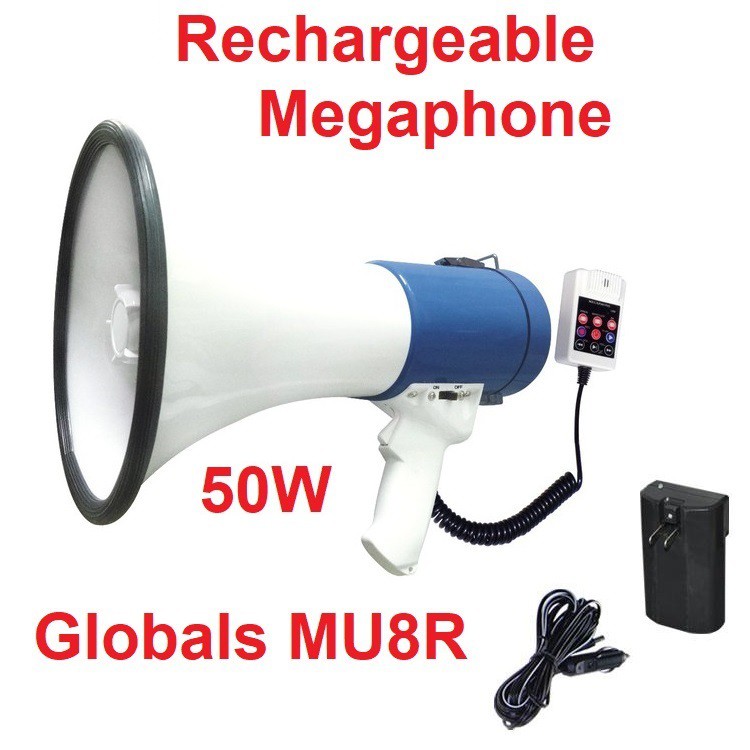 【Ready Stock】 Megaphone 50W Rechargeable Portable Globals MU-8R Talk ...