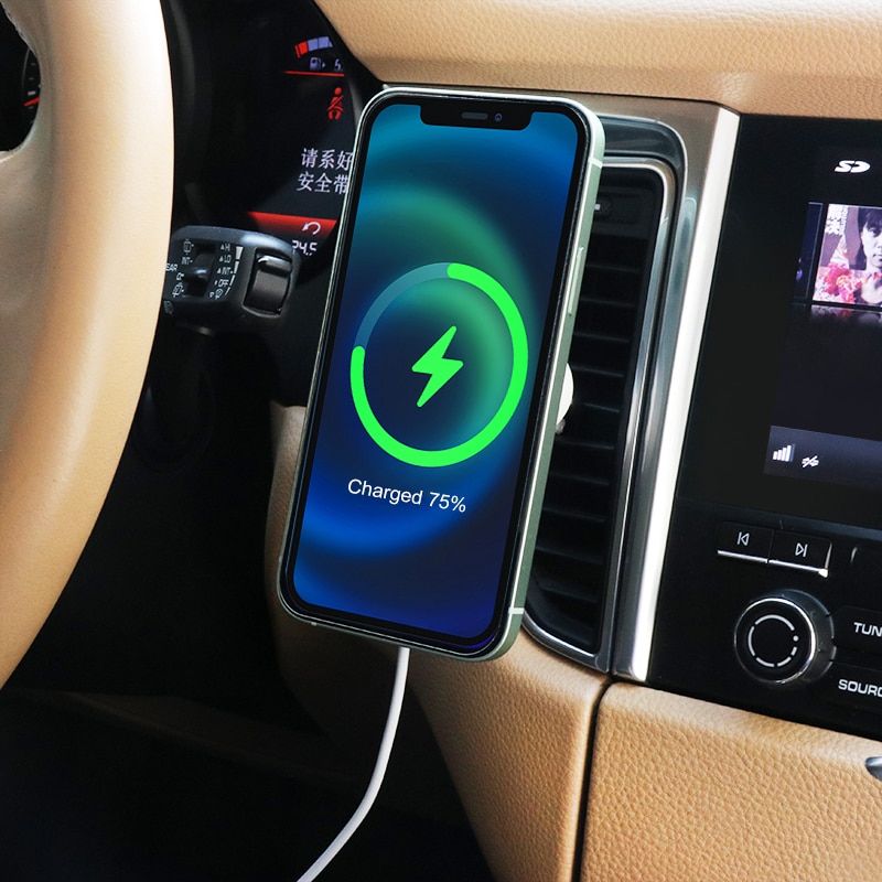 New Original Car Phone Holder Magnetic Wireless Charger For iPhone 12 ...