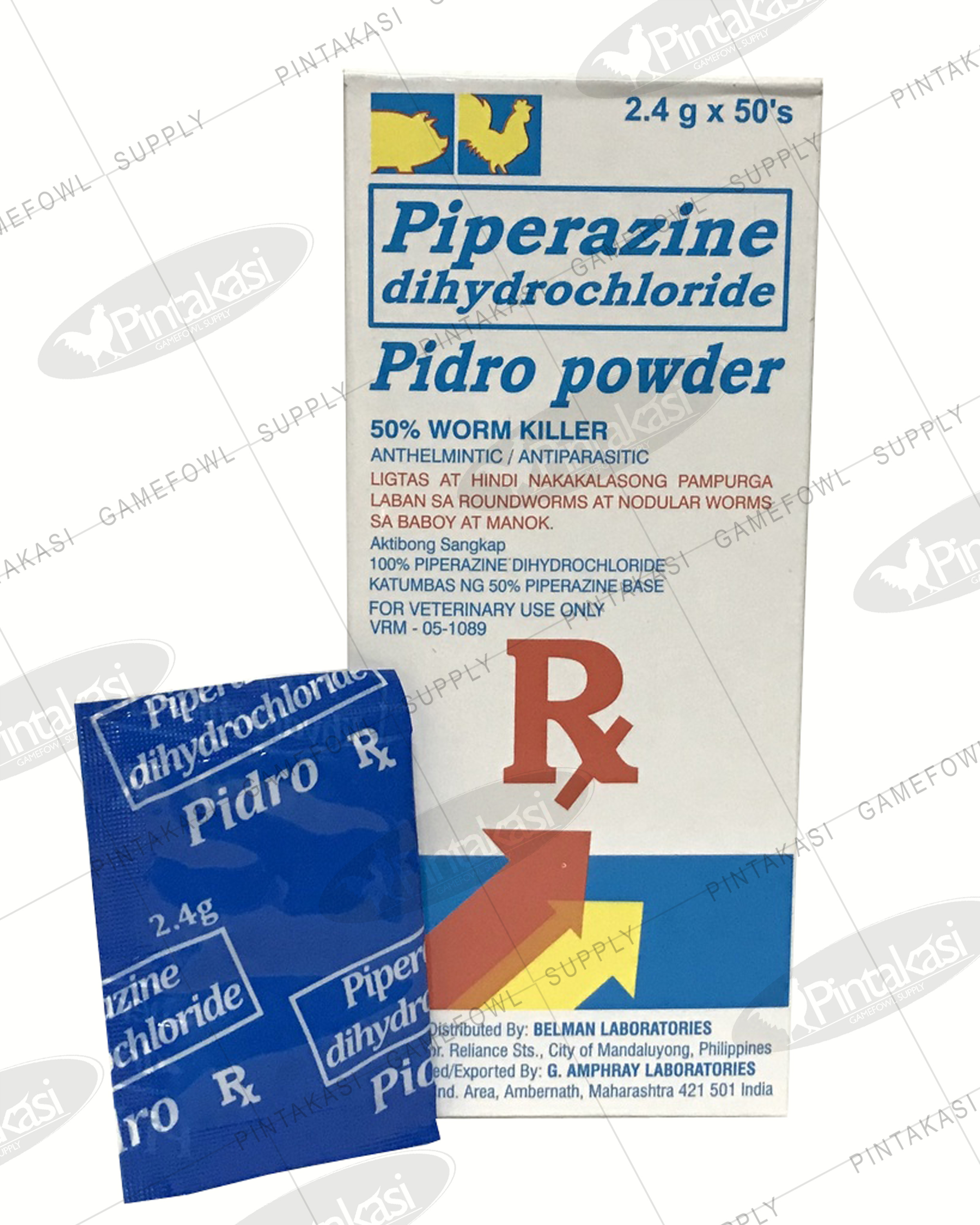 PINTAKASI 1 box of Pidro 2.4g x 50's Powder Anthelmintic ...