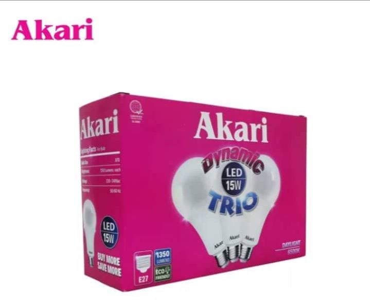 Akari 15 Watts LED Bulb Value Pack - Daylight (APLED3-15DL-VP2) TRIO ...