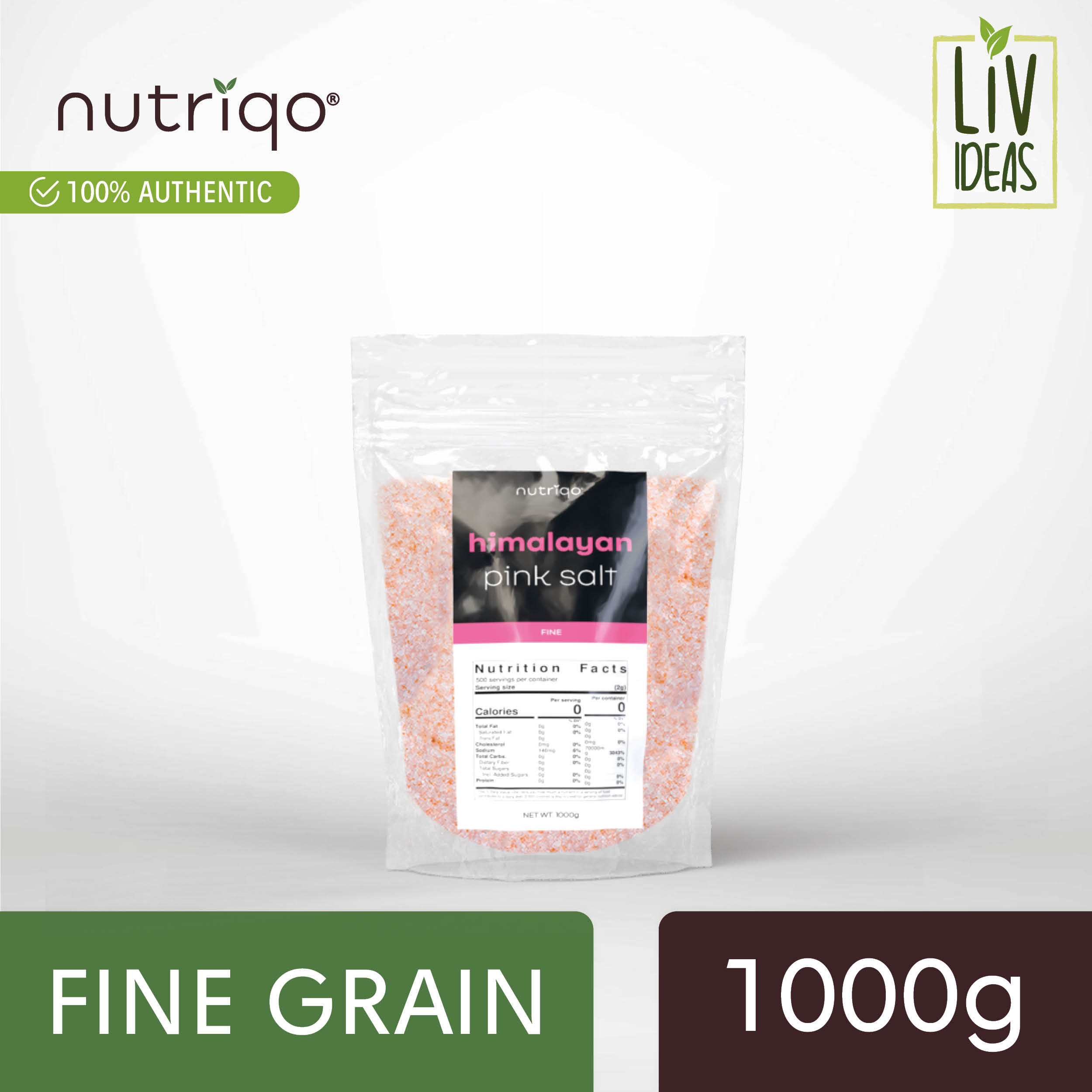 Nutriqo Himalayan Pink Salt Fine Grain 1kg / 1 kilo | Lazada PH