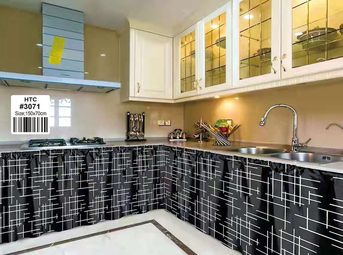 JYC Kitchen Lababo Curtain 1pcs 150cmx70cm Short Cover Cabinet Sink ...