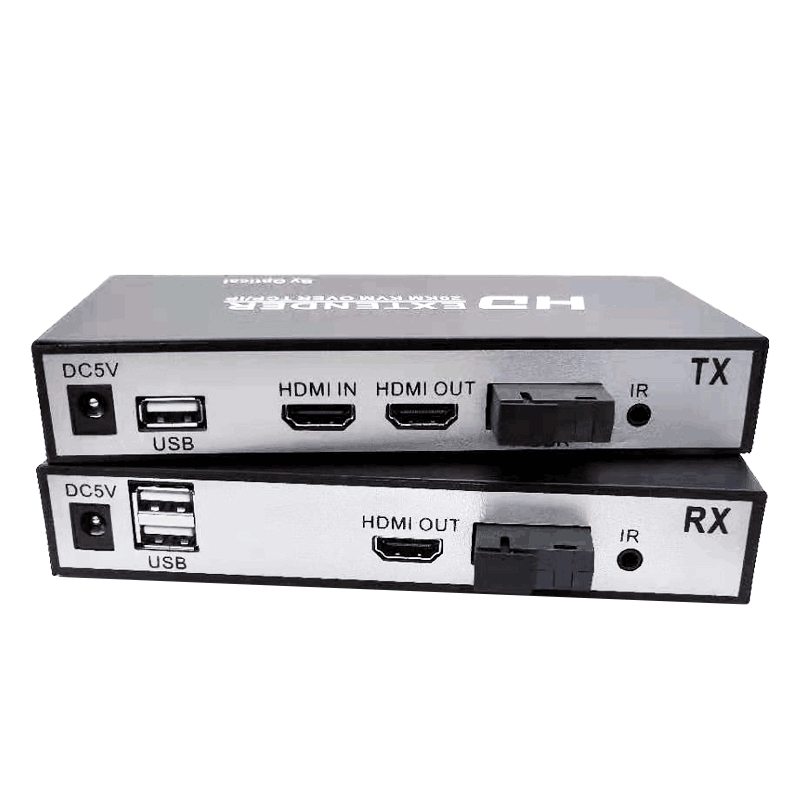 HDMI to Fiber Optic Converter 1080P HDMI Fiber Optic Video Extender KVM ...