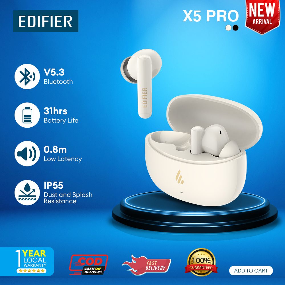 EDIFIER X5 Pro TWS Earbuds bluetooth 5.3 Earphone ANC Noise Cancelling ...