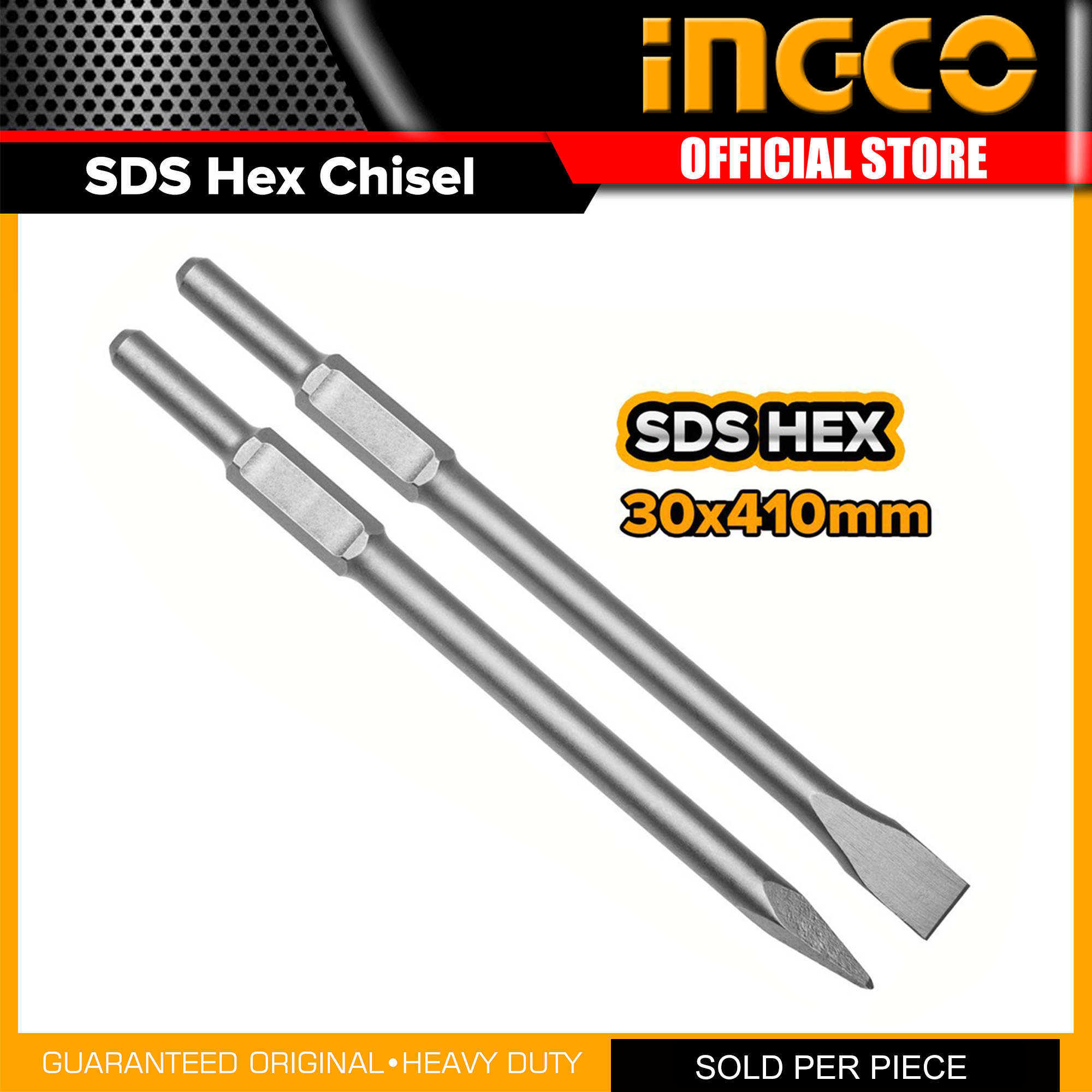 Ingco SDS HEX Chisel 30x410mm Pointed - DBC0314101 | Flat - DBC0324102 ...