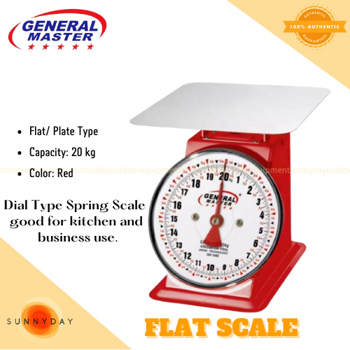 GM-2068 General Master Table Scale (Dial Spring Scale) 20 Kg Flat ...