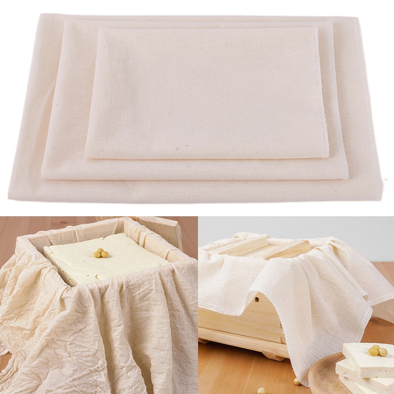 Tofu Cheese Filter Cloth DIY Cotton Gauze Muslin Soy Pressing Kitchen ...