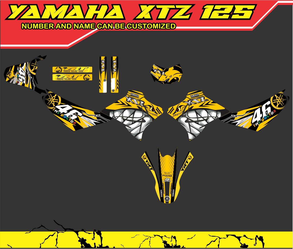 Yamaha xtz 125 full body decals | Lazada PH