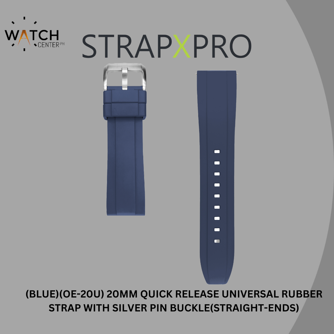 StrapXpro Navy OE-20U 20MM Quick Release Universal Rubber Strap With ...