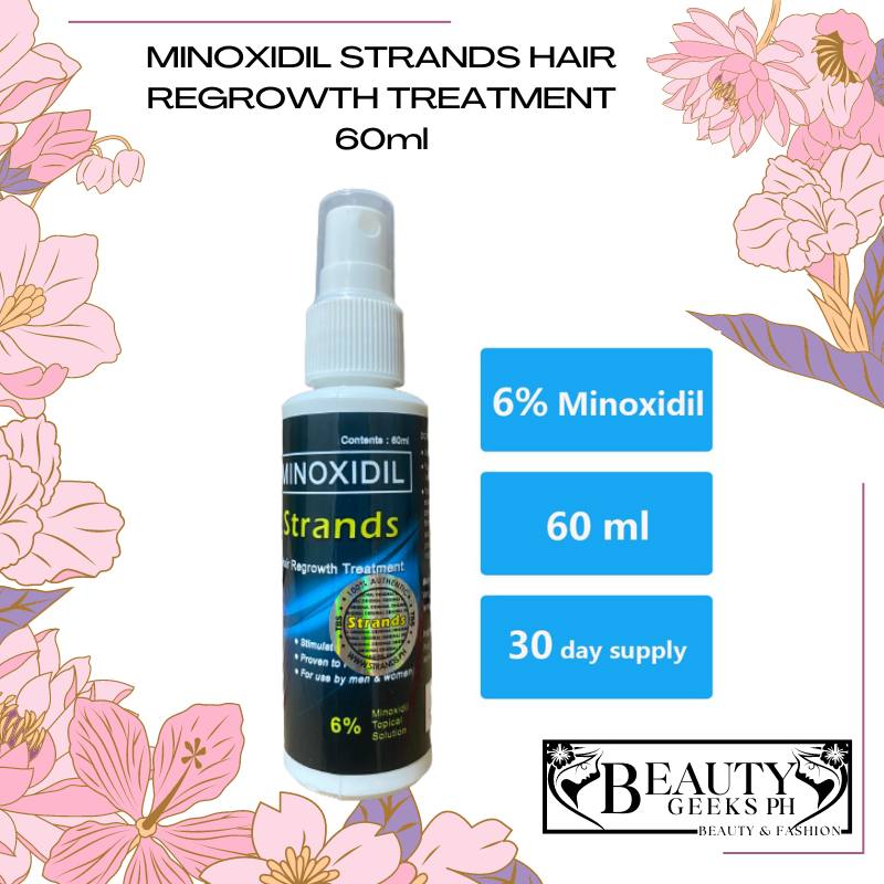 Strands Minoxidil 6% Topical Solution for Men and Women 60ml Hair ...