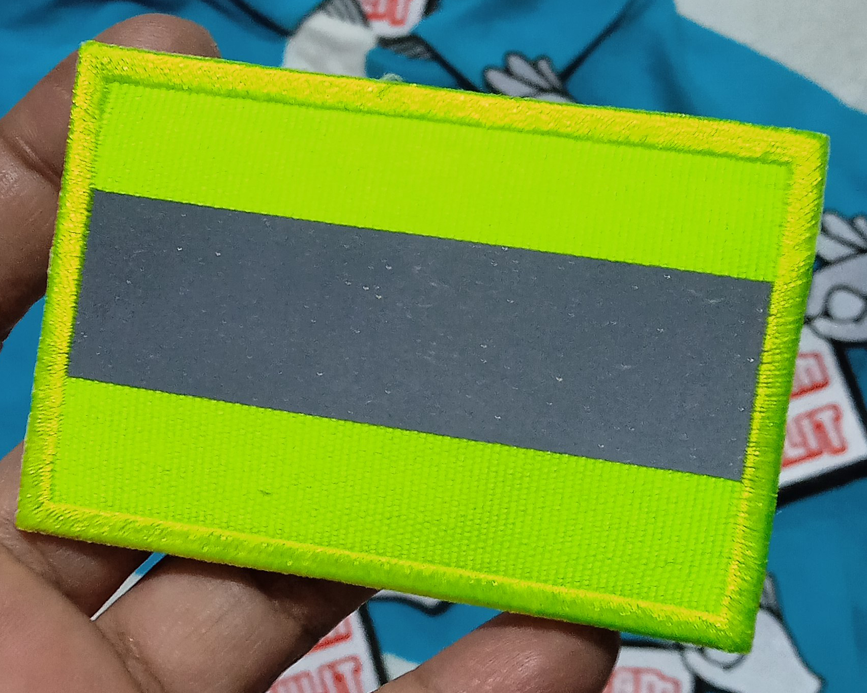 Light Reactive Reflector Patch embroidery Safety officer OHS night ...