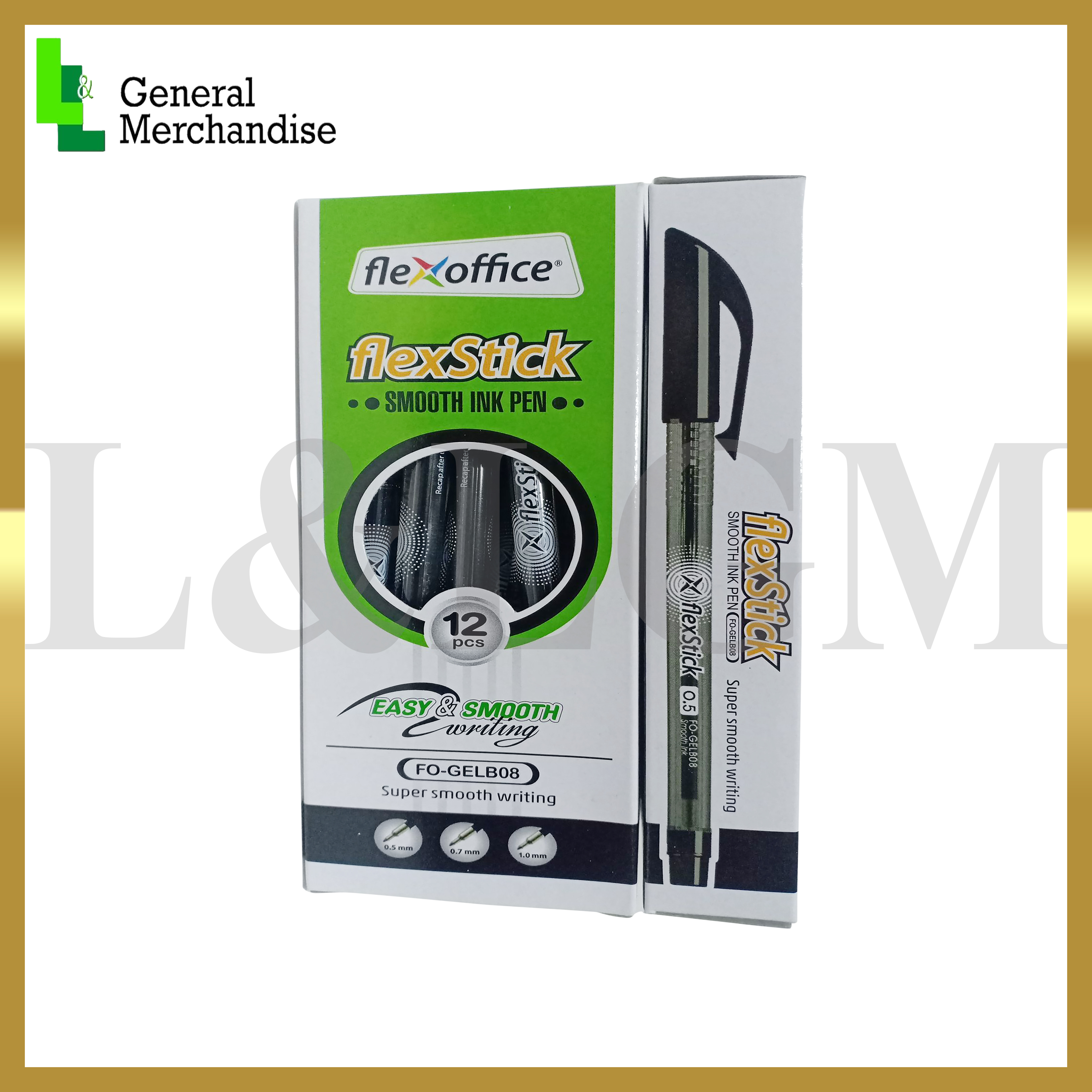 FLEXSTICK BALLPEN () Ink Color: Black, Blue, RED 0.5mm (12's/box ...