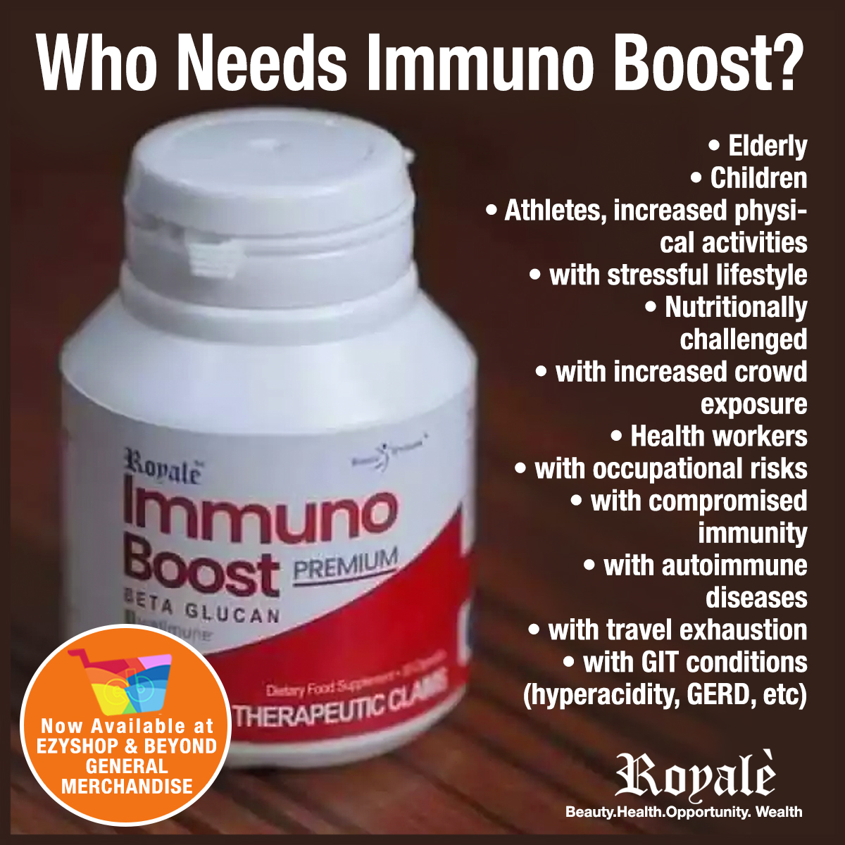 Immuno Boost Premium - Beta Glucan Wellmune (500mg 30 Capsules) 100% Authentic by Royale ...