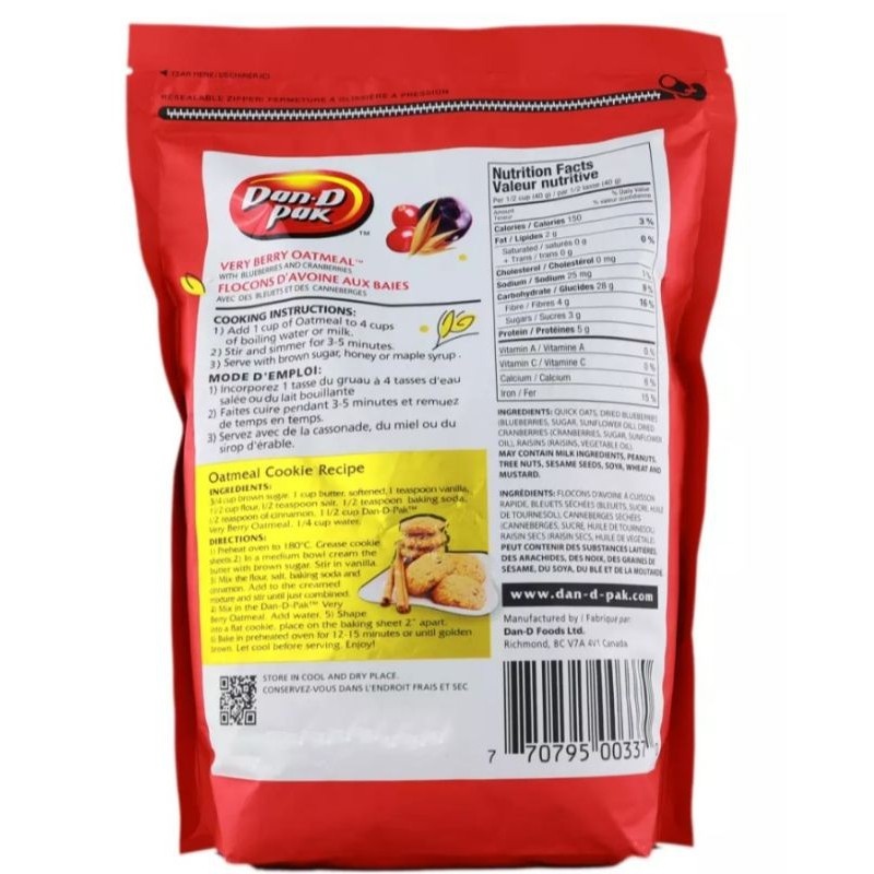 DAN D PAK VERY BERRY OATMEAL 1KG | Lazada PH