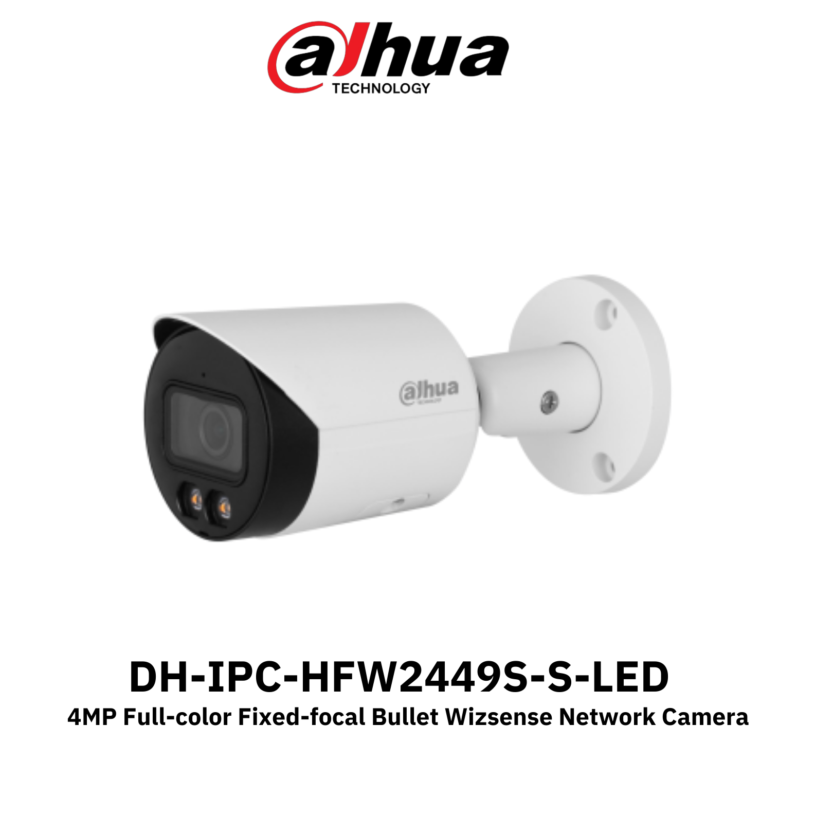 Dahua DH-IPC-HFW2449S-S-LED 4MP Full-color Fixed-focal Bullet Wizsense ...