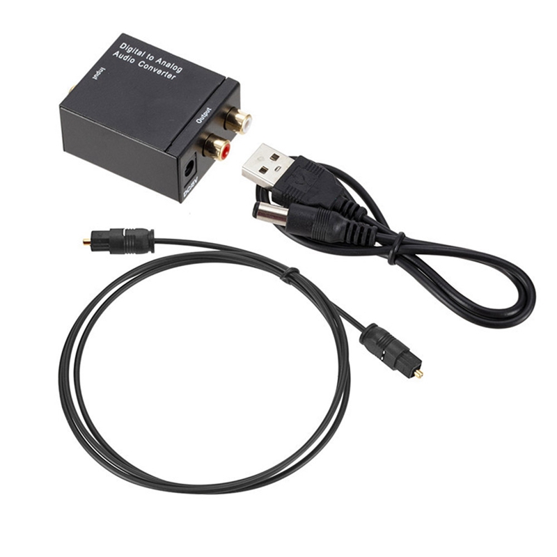 Digital to Analog Converter DAC Digital SPDIF Toslink to Analog Stereo ...