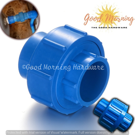 1PCS PVC Union Patente (1/2", 3/4" & 1" INCHES) Blue PVC Water Pipeline ...