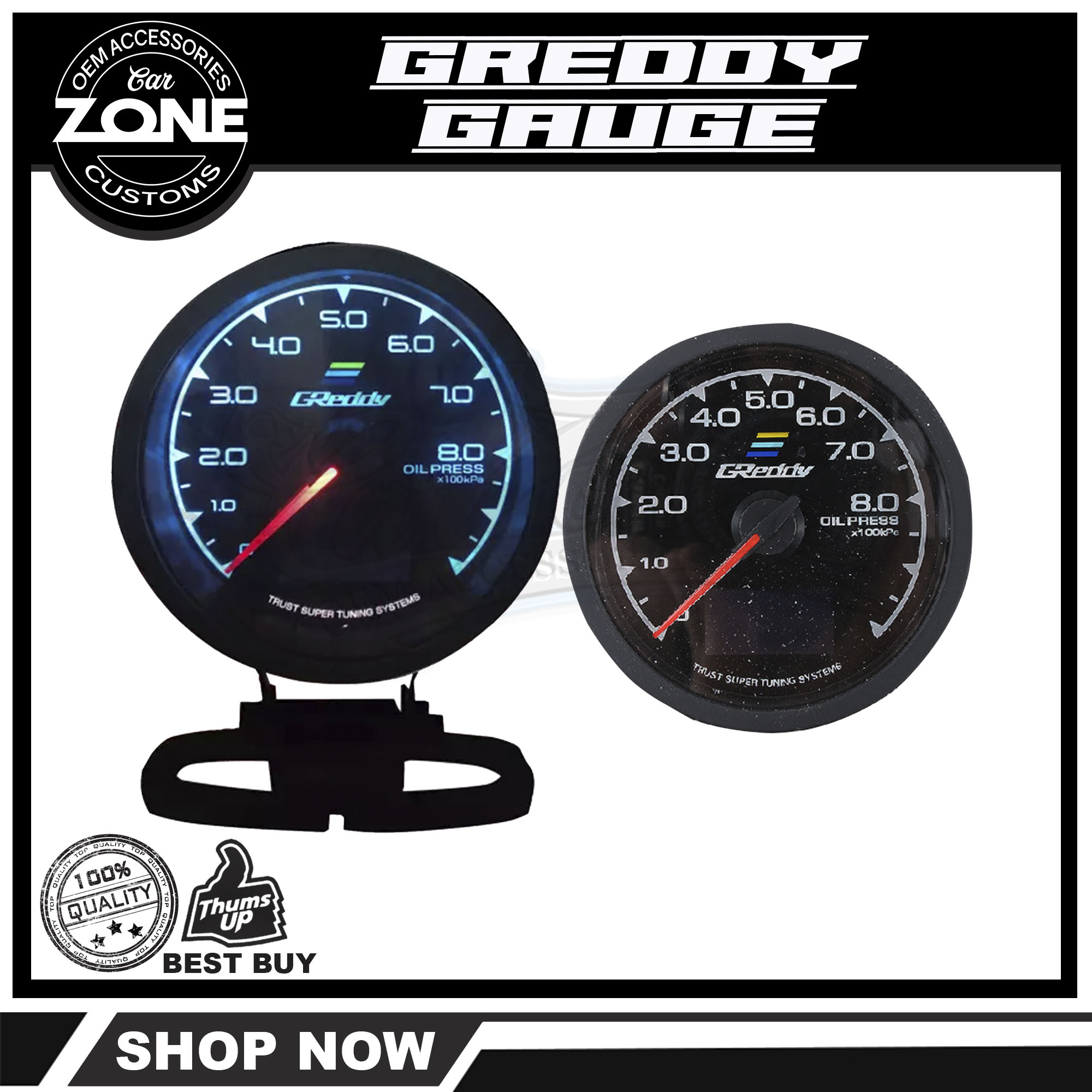 Greddy Multi D/A Gauge for Oil Pressure (with LCD Display) Universal ...