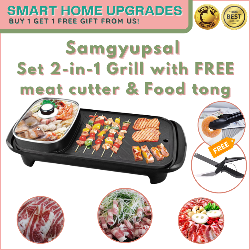 SmartHome. Authentic Samgyupsal Set 2-in-1 Grill with FREE Meat Cutter ...