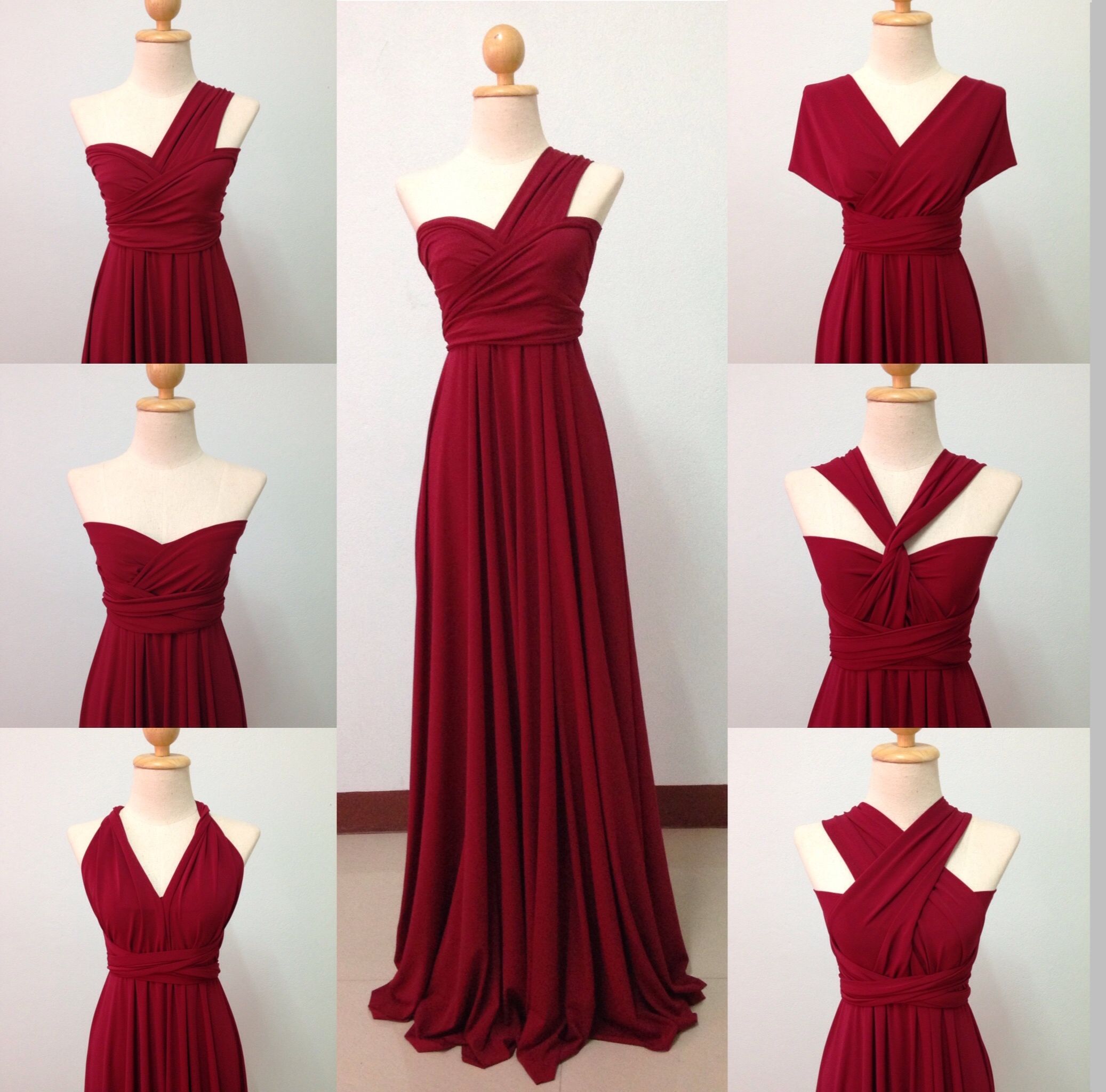 BURGUNDY Infinity Dress with attached kids-Adult Floorlength | Lazada PH
